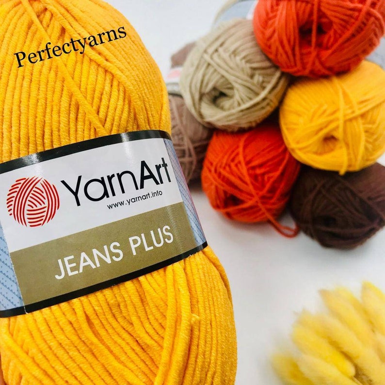 Yarnart Jeans Plus Yarn Cotton Yarn Knitting Yarn Crochet | Etsy