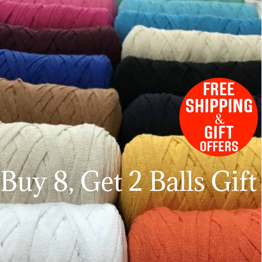 Cotton Ribbon Yarn, 8 Mm, 8.80 Oz 136 Yards, 250 Grams 125 Mt, Cotton ...