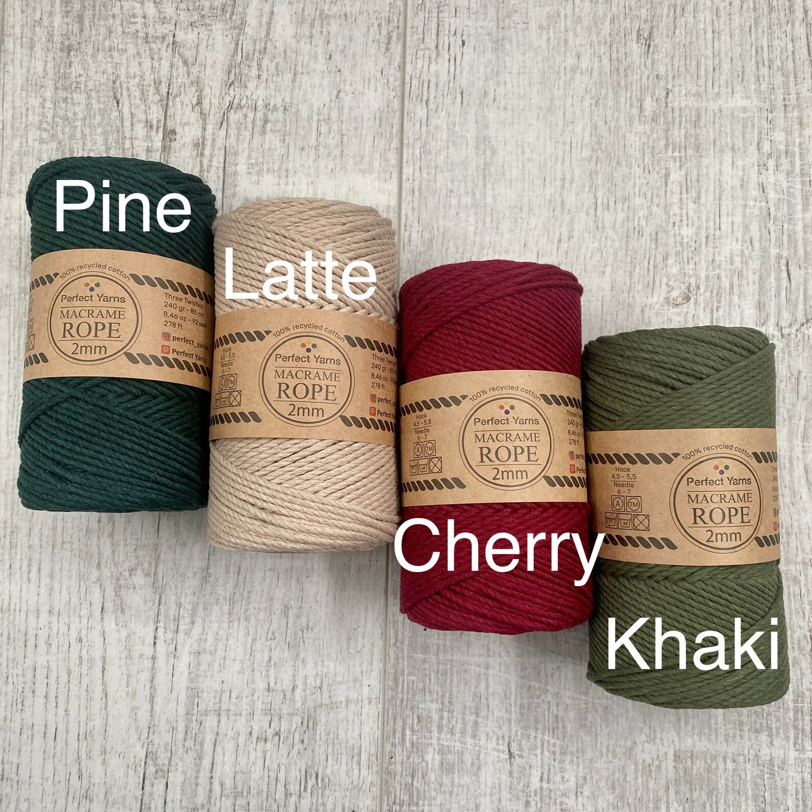 Cotton Rope 2mm Recyled Triple Strand Macrame Keychains - Etsy