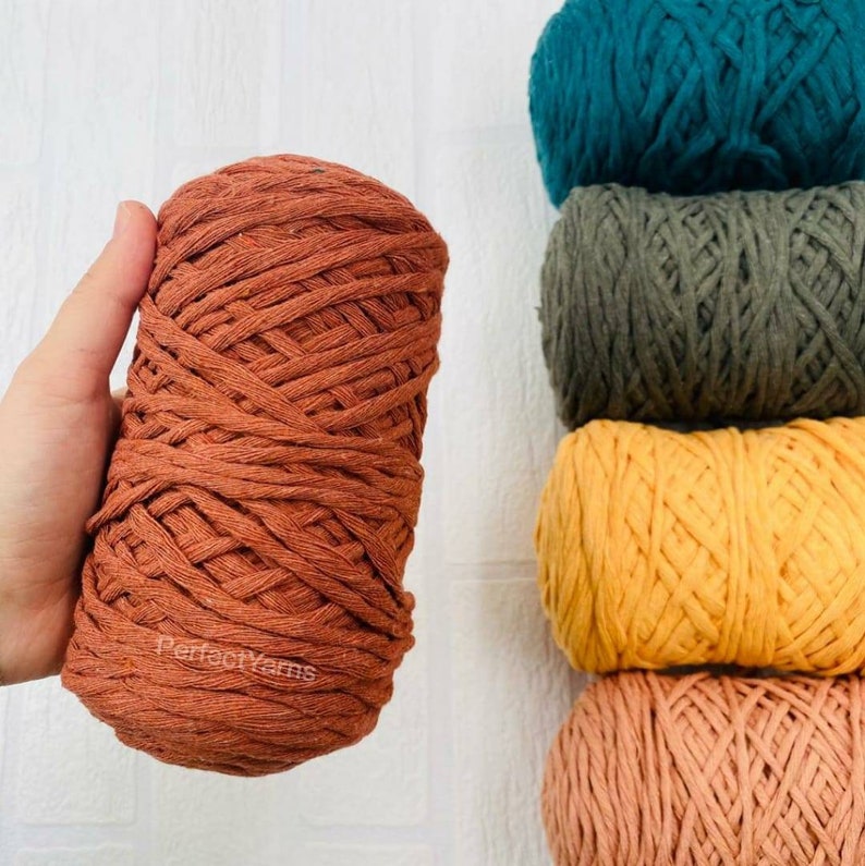 Soft Cotton Macrame Yarn 3mm Cotton Cord Single Twisted | Etsy