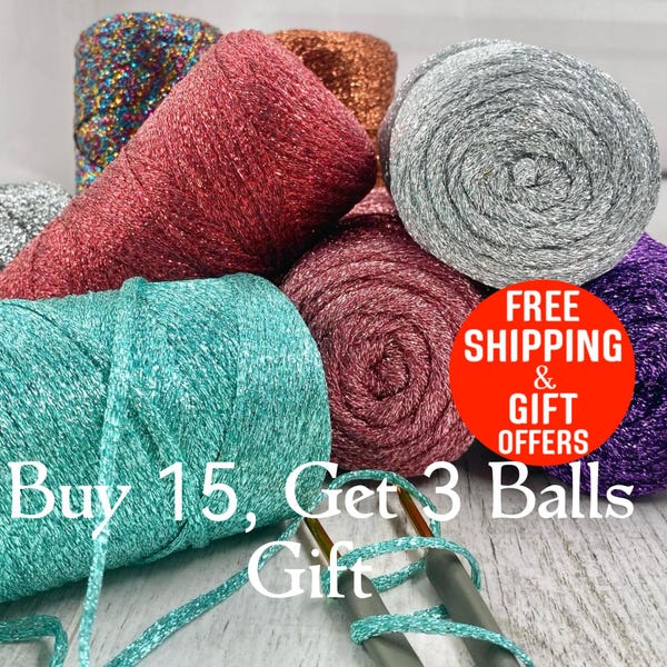 Metallic Yarn - Etsy