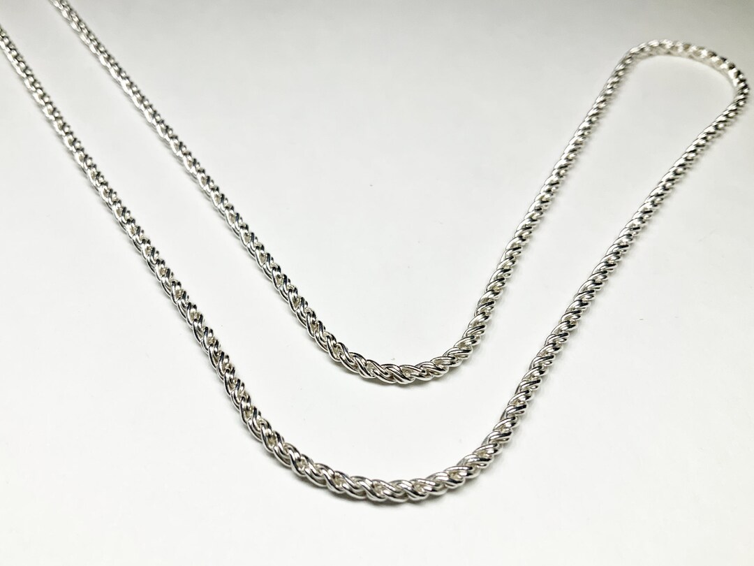 Sterling Silver Reverse Double-rope Chain 1.8mm for Necklaces Bracelets ...