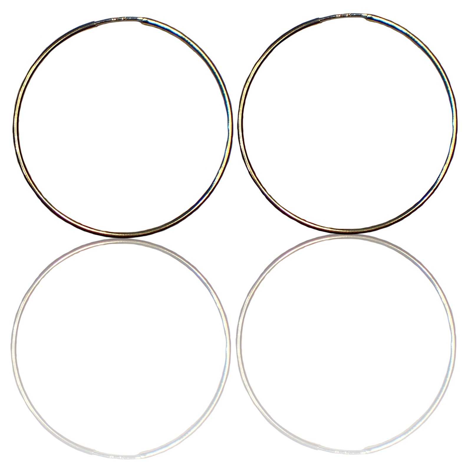 Gold-filled Endless Hoops Sterling Silver Endless Hoops 33mm - Etsy