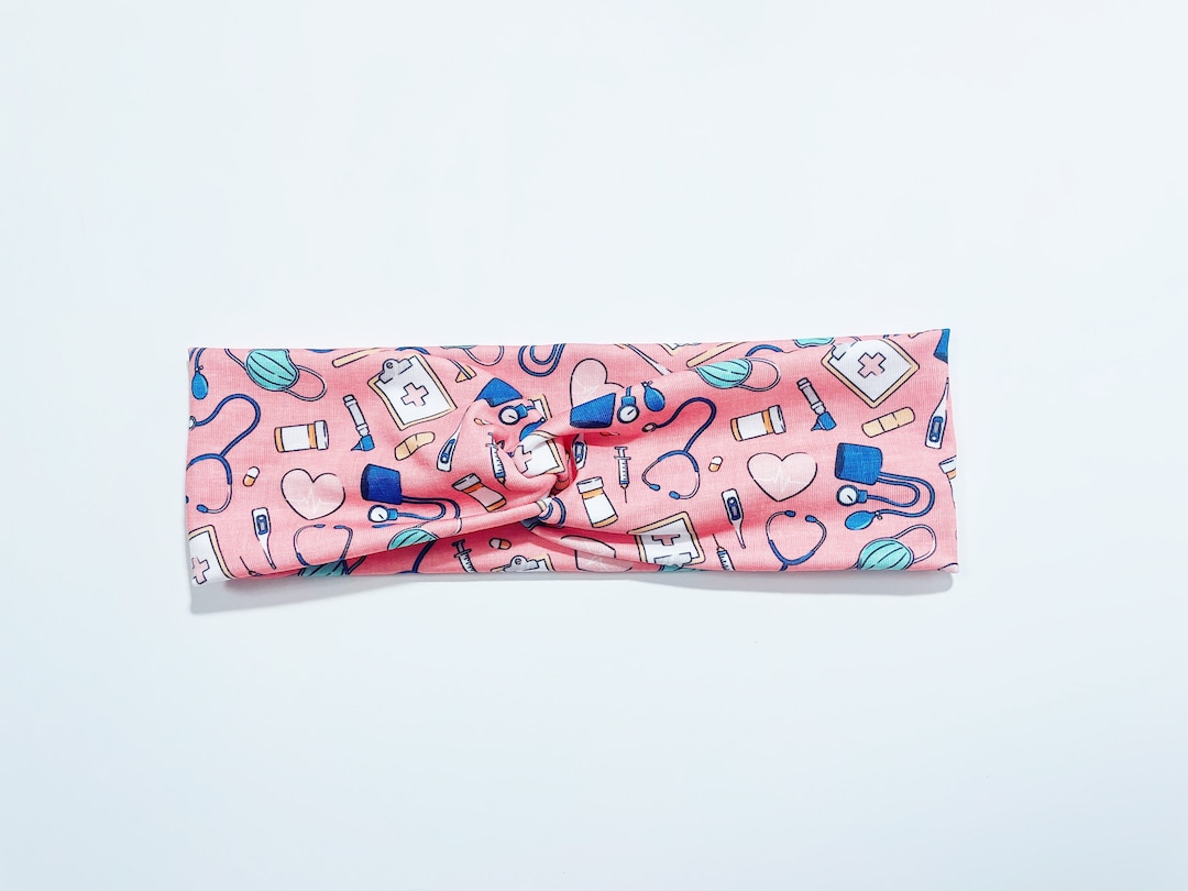PPE Medical Coral Headband | Healthcare Hero Hair - Etsy