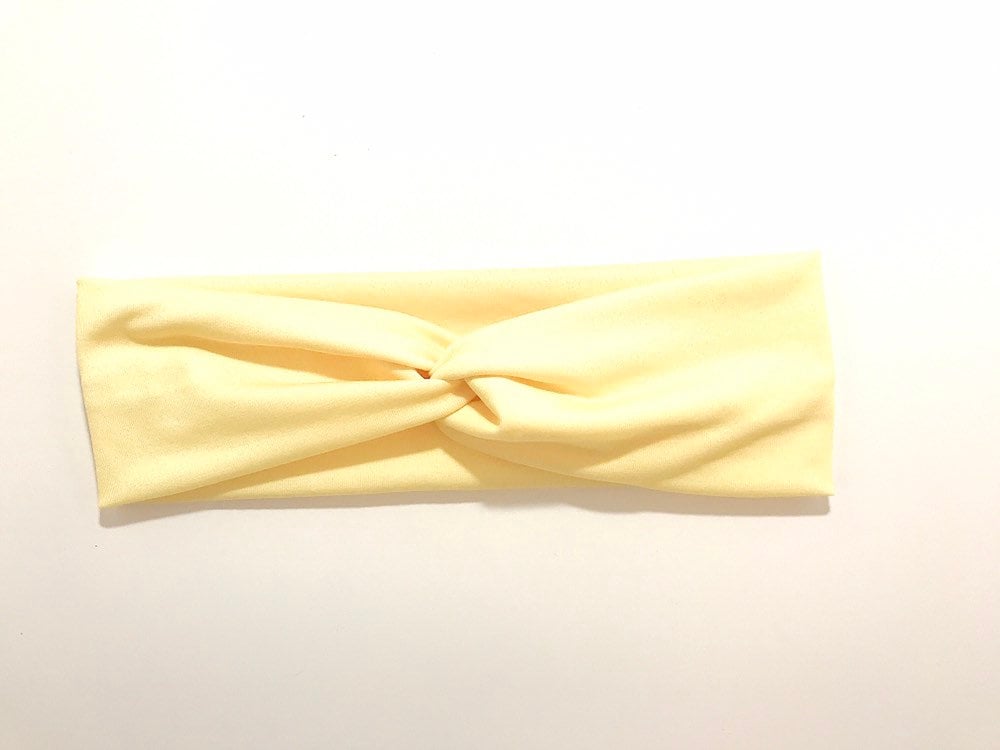 HEADBAND / Yellow pastel solid headband / turban headband / | Etsy