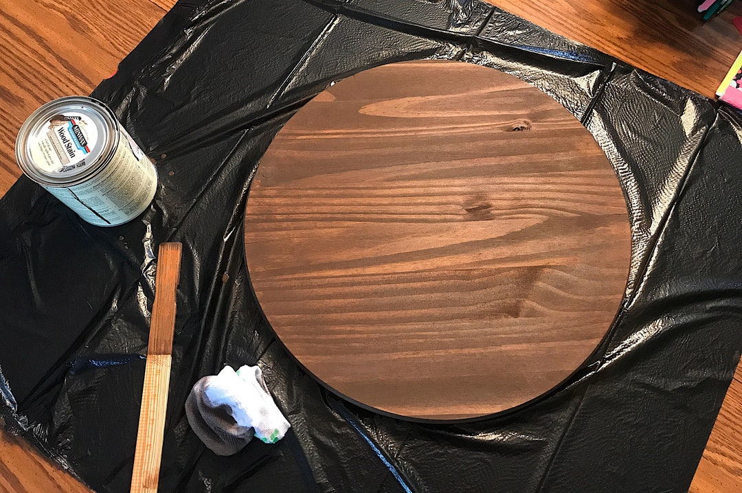 Hand-painted Round Wood Wall Art, Custom Painting, Wall Decor, Wood ...