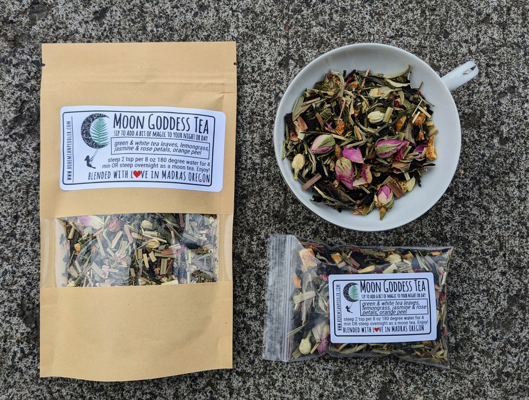 Moon Goddess Green & White Tea: Floral Citrus Blend - Etsy