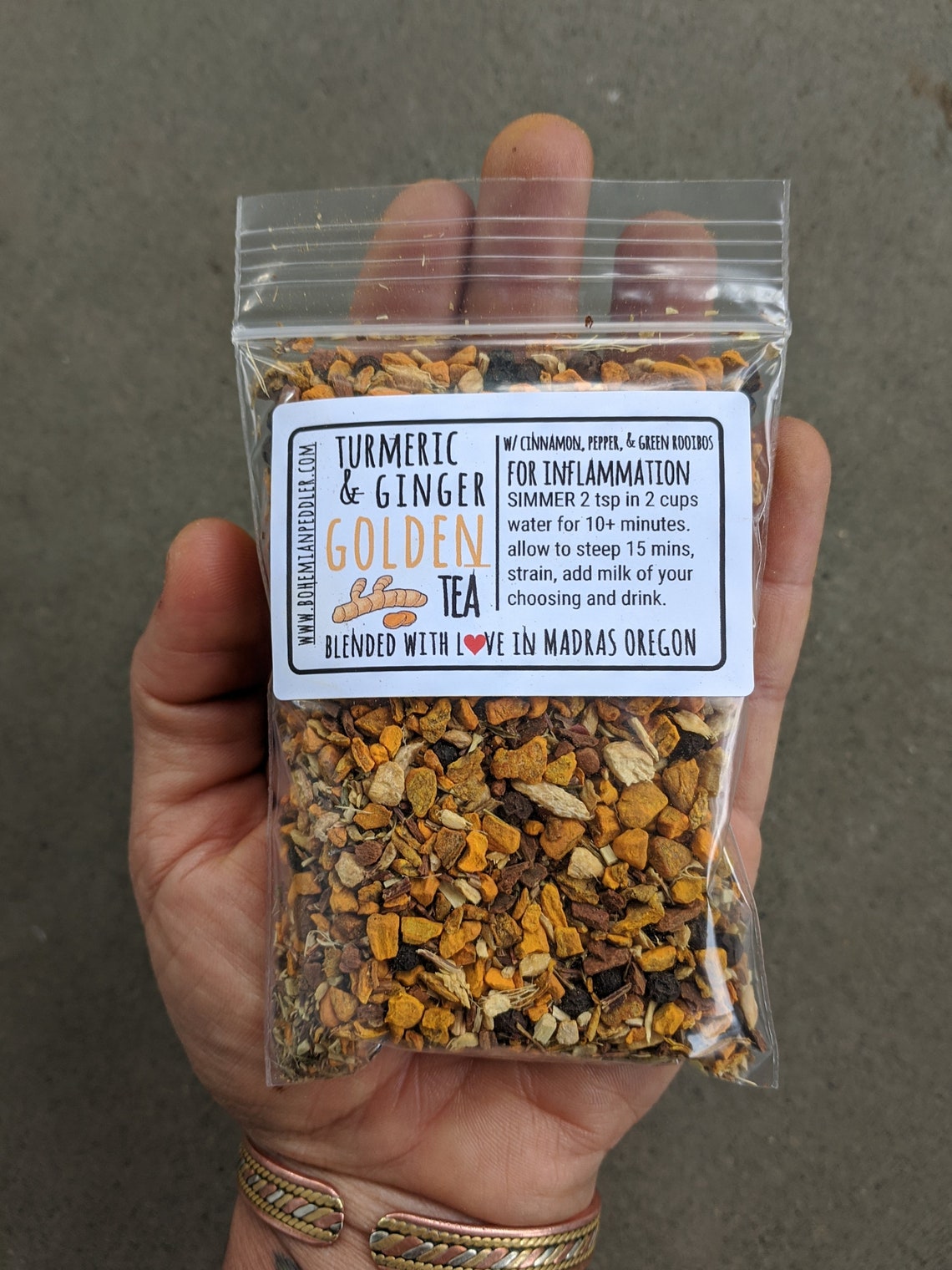 Golden Tea Turmeric & Ginger Herbal Tisane Tea for - Etsy