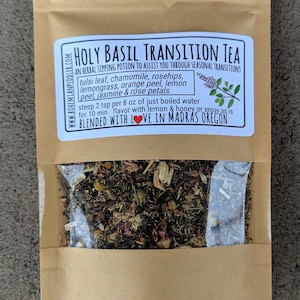 Holy Basil Herbal Tea | Seasonal Shifts | Naturally CAFFEINE FREE - Etsy