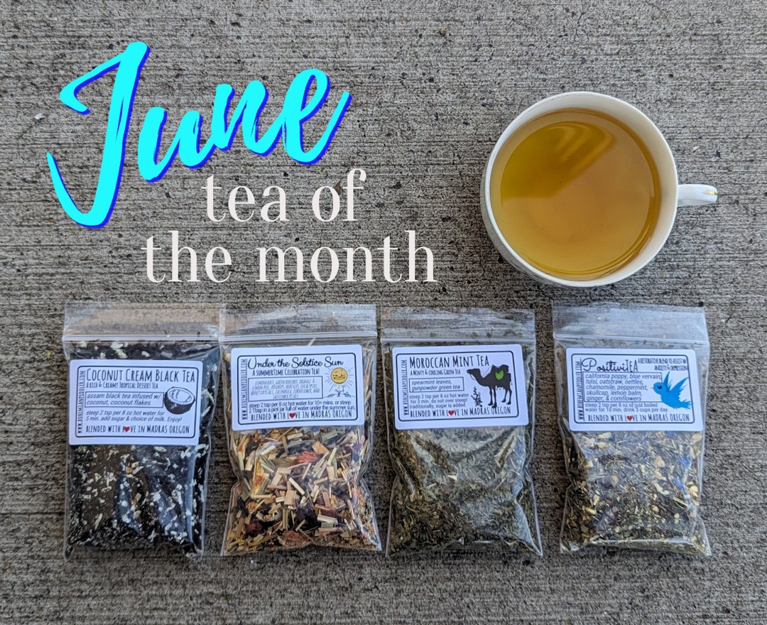 Tea of the Month Club Tea Lover's Monthly Box Monthly Flight of Teas ...
