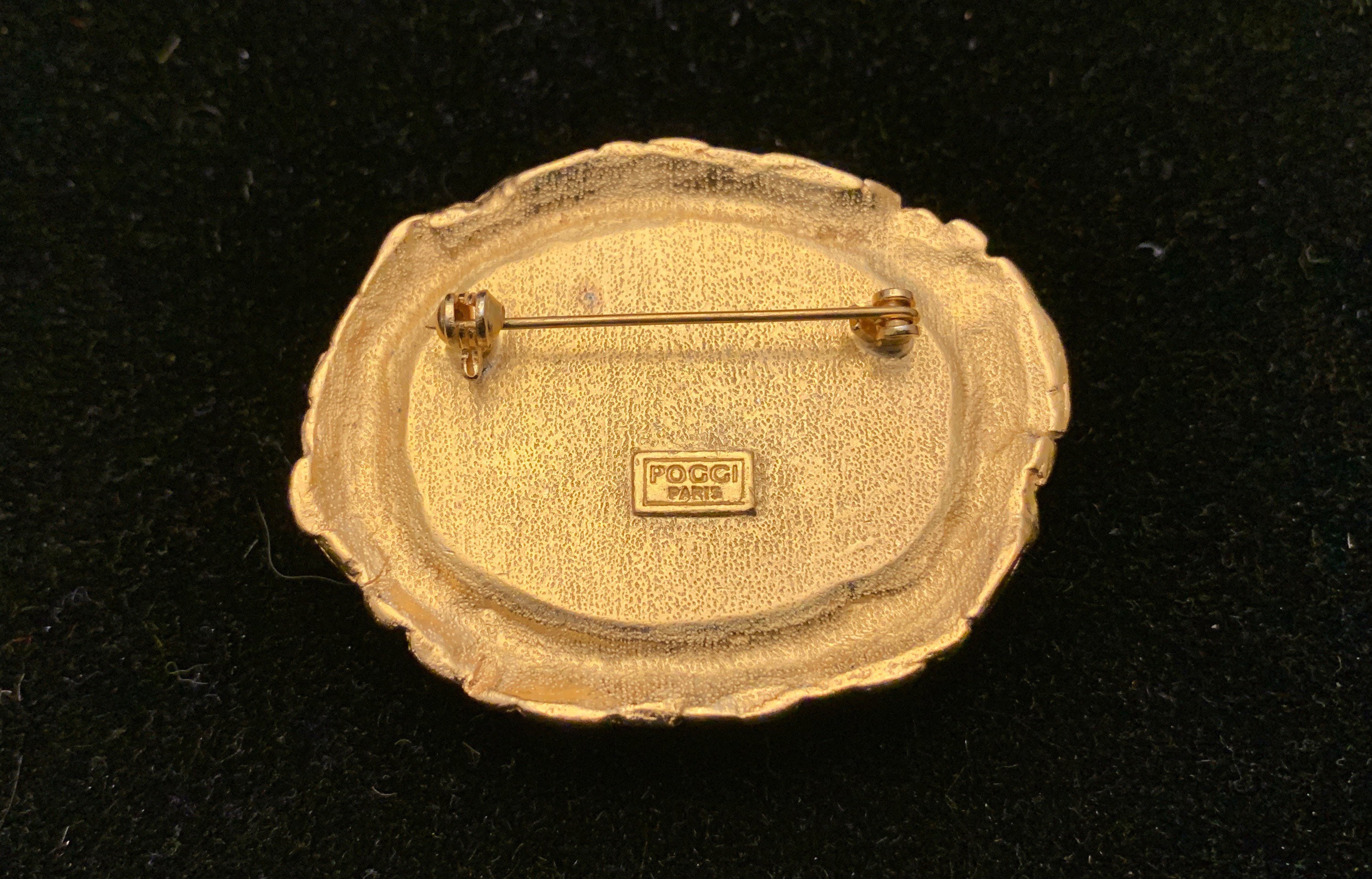Vintage Poggi Paris Purple and Gold Brooch - Etsy