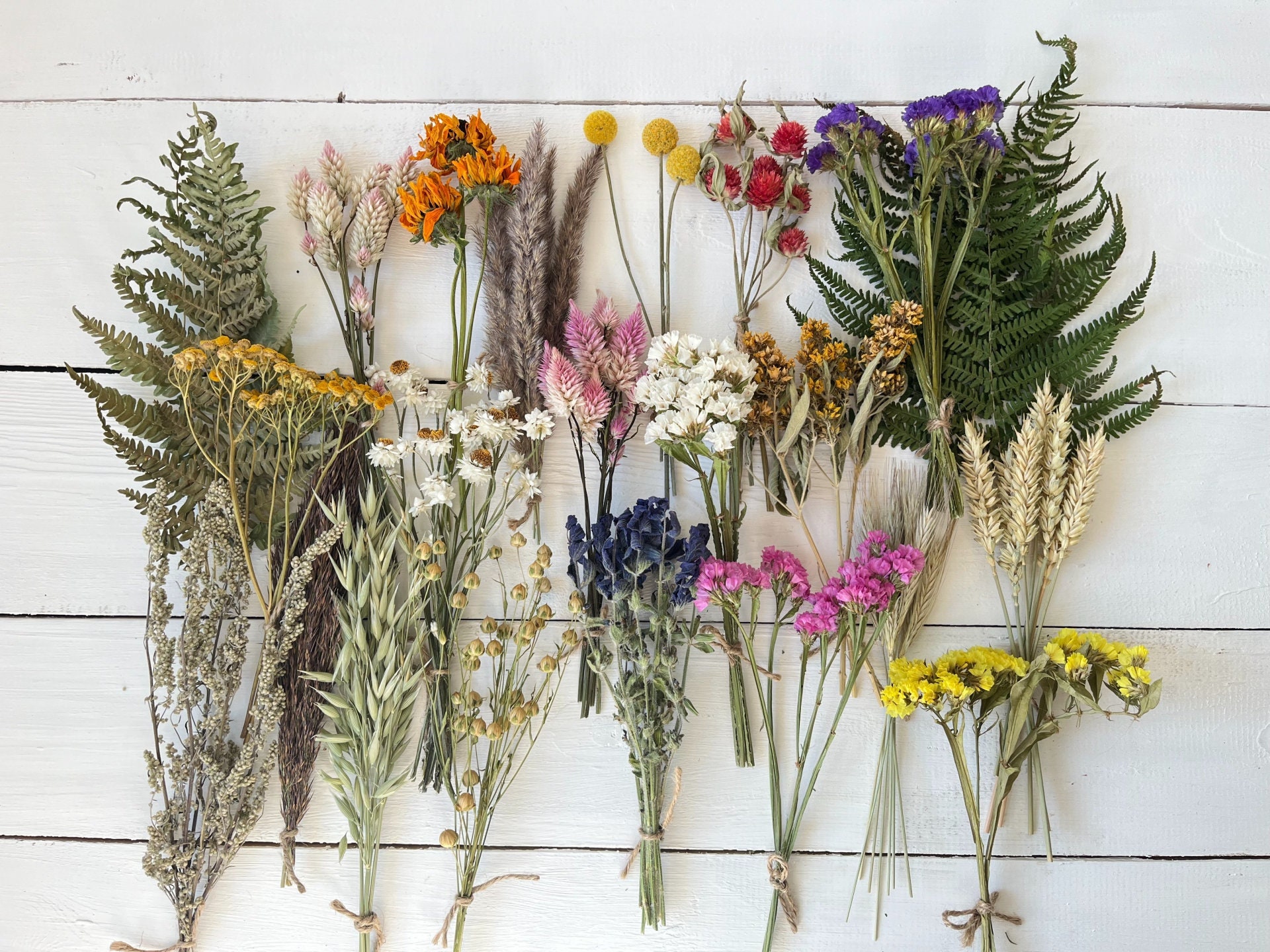 Dried Flower Bunch: Organic Floral Stems, Wedding Table Decor - Etsy