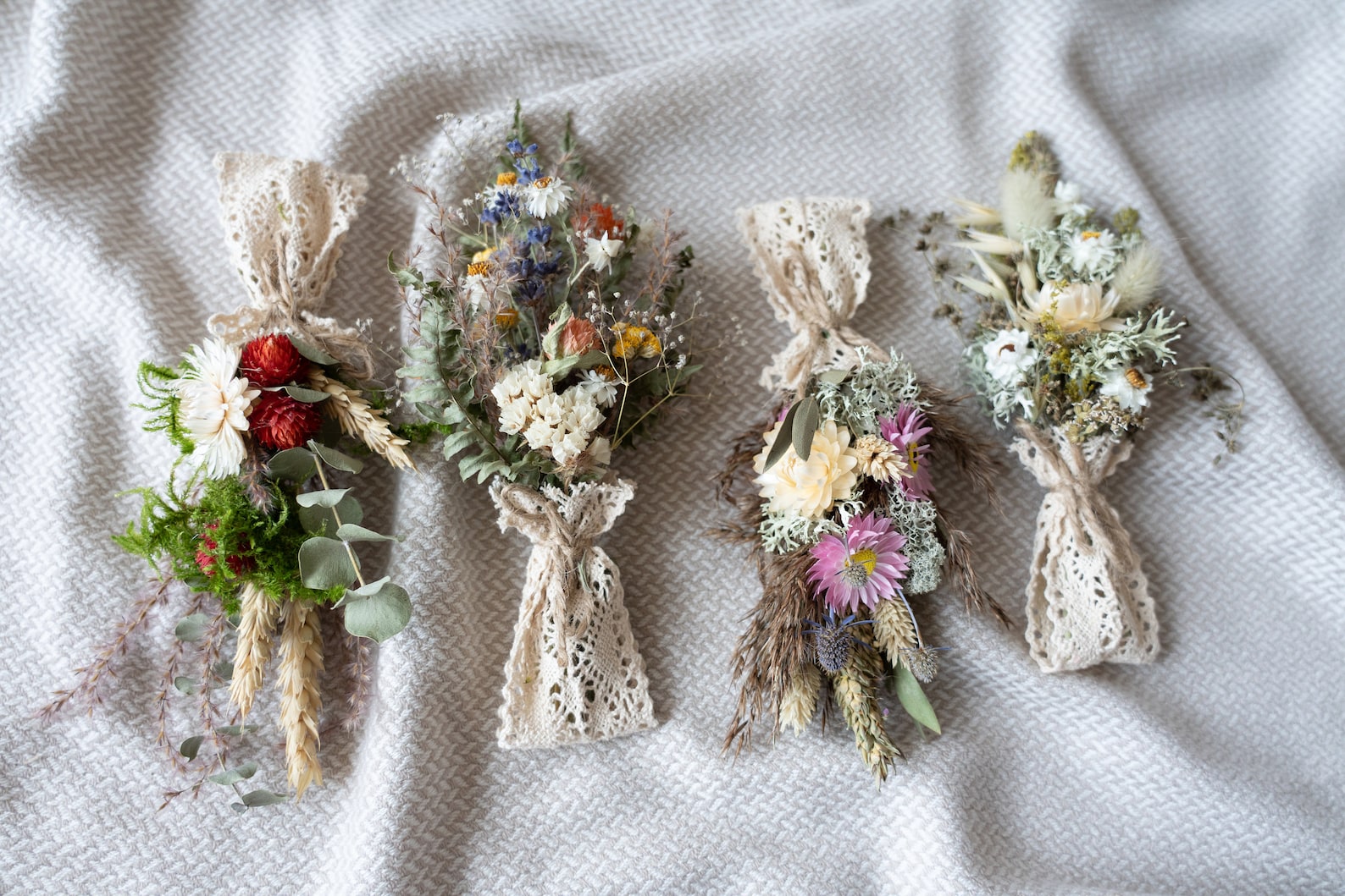 Mini Bouquet Bundle, Small Flower Arrangements, Organic Preserved ...