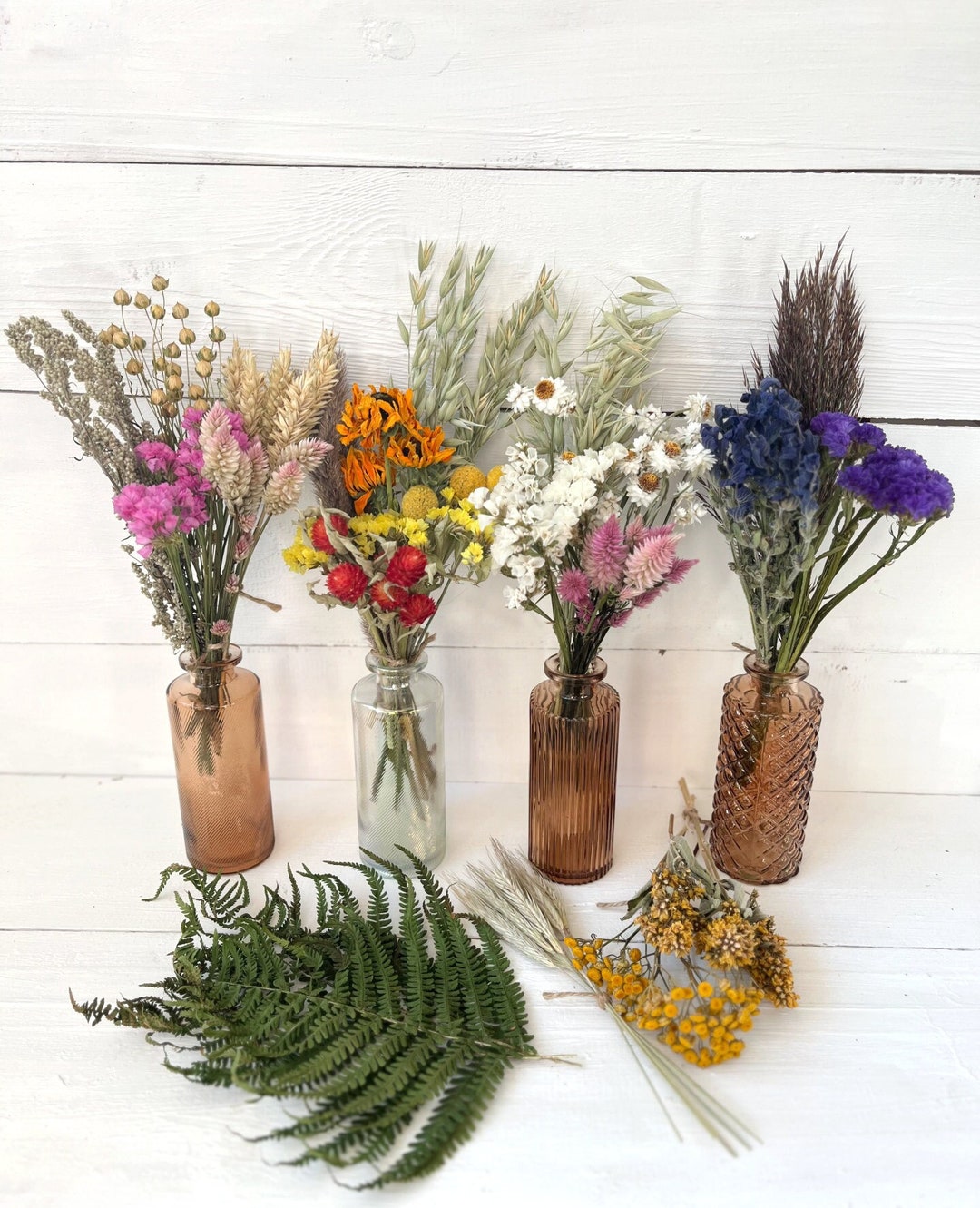Dried Flower Stem Bundle , Preserved Floral Arranging, DIY Dried Flower ...