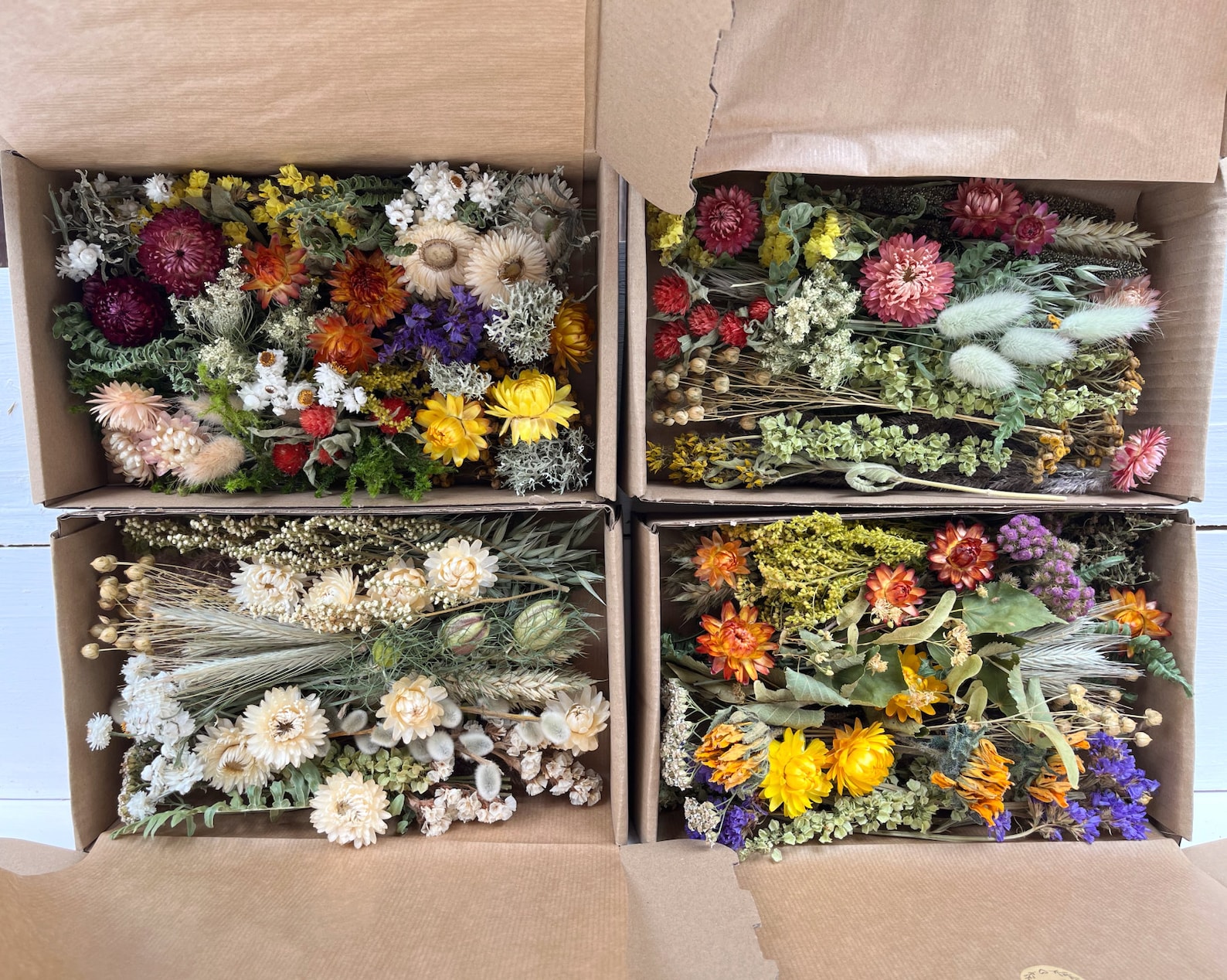 Natural Dried Flowers Mix Craft Boxes, Preserved Dry Botanical Supplies ...