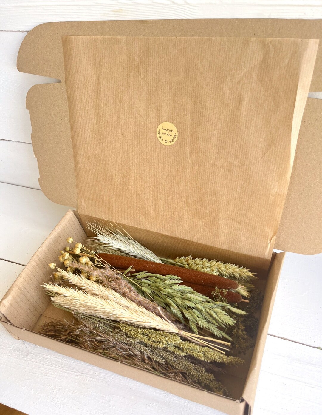 Dried Grass Craft Box, Natural Botanical Arrangement, Vase Filler - Etsy