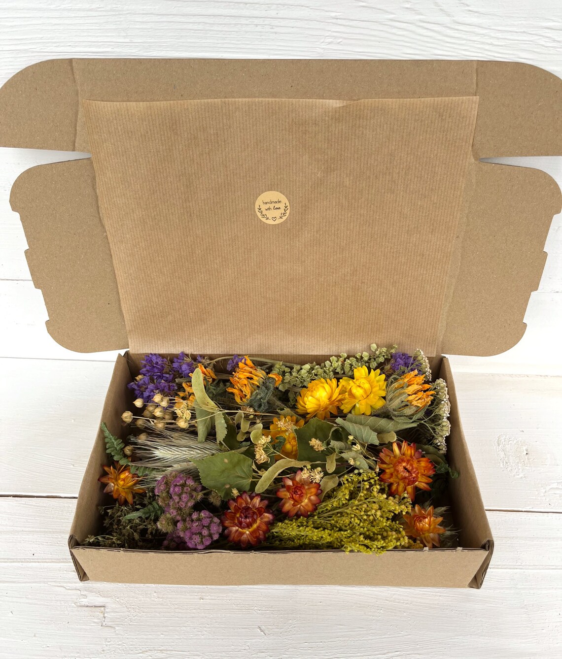 Dried Flower Mix Crafting Boxes, Preserved DIY Mini Posies, Gift ...