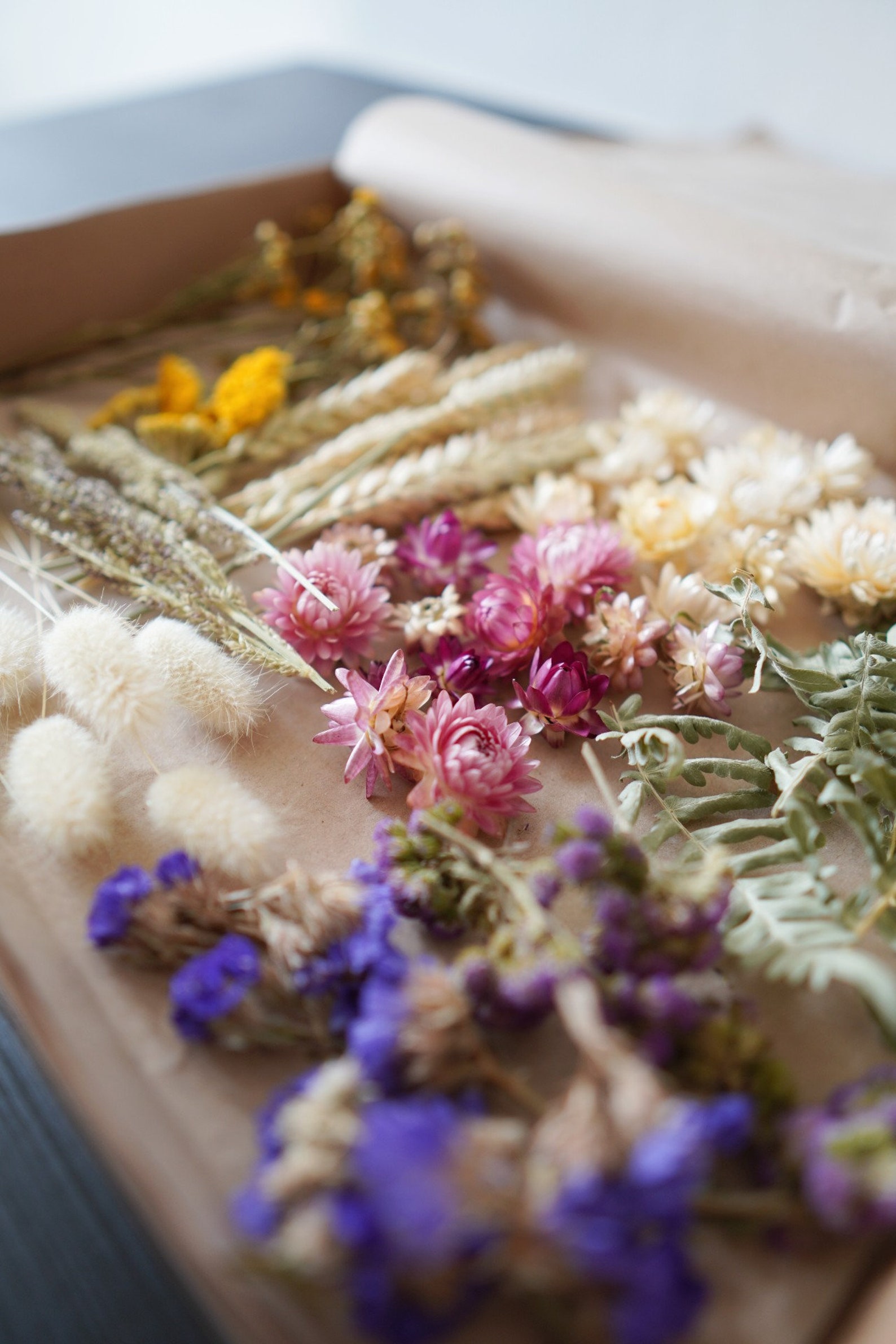 Organic Dried Floral Craft Pack, Dried Plants, Grass, Flower Stems, DIY ...