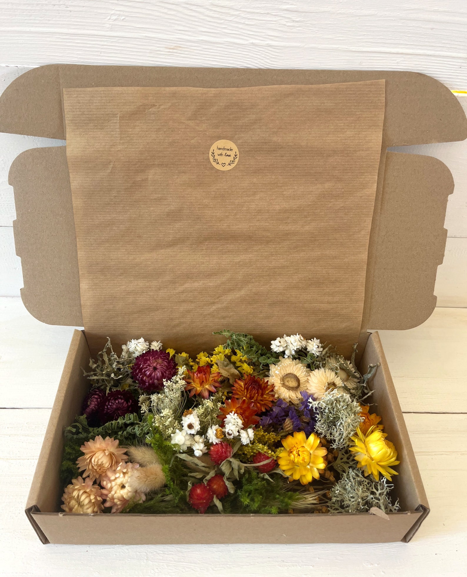 Natural Dried Flowers Mix Craft Boxes, Preserved Dry Botanical Supplies ...