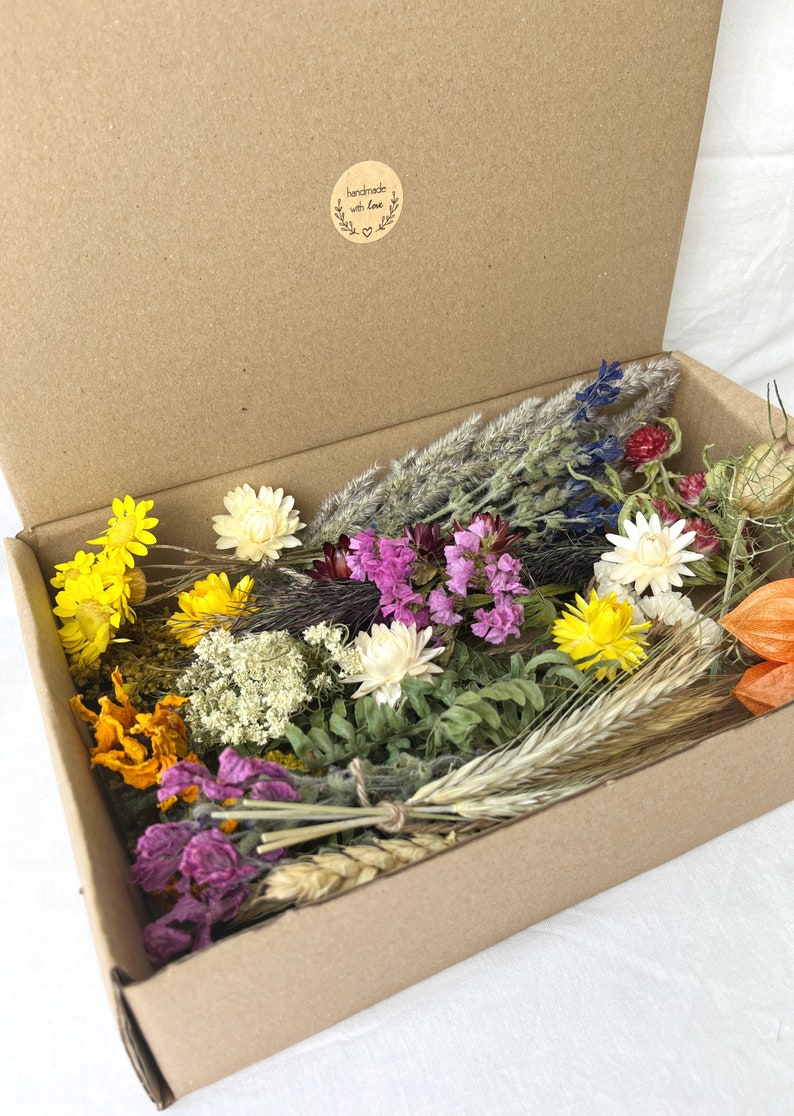 Dried Flower Craft Box, Dry Grasses and Flowers Box, Preserved Natural ...