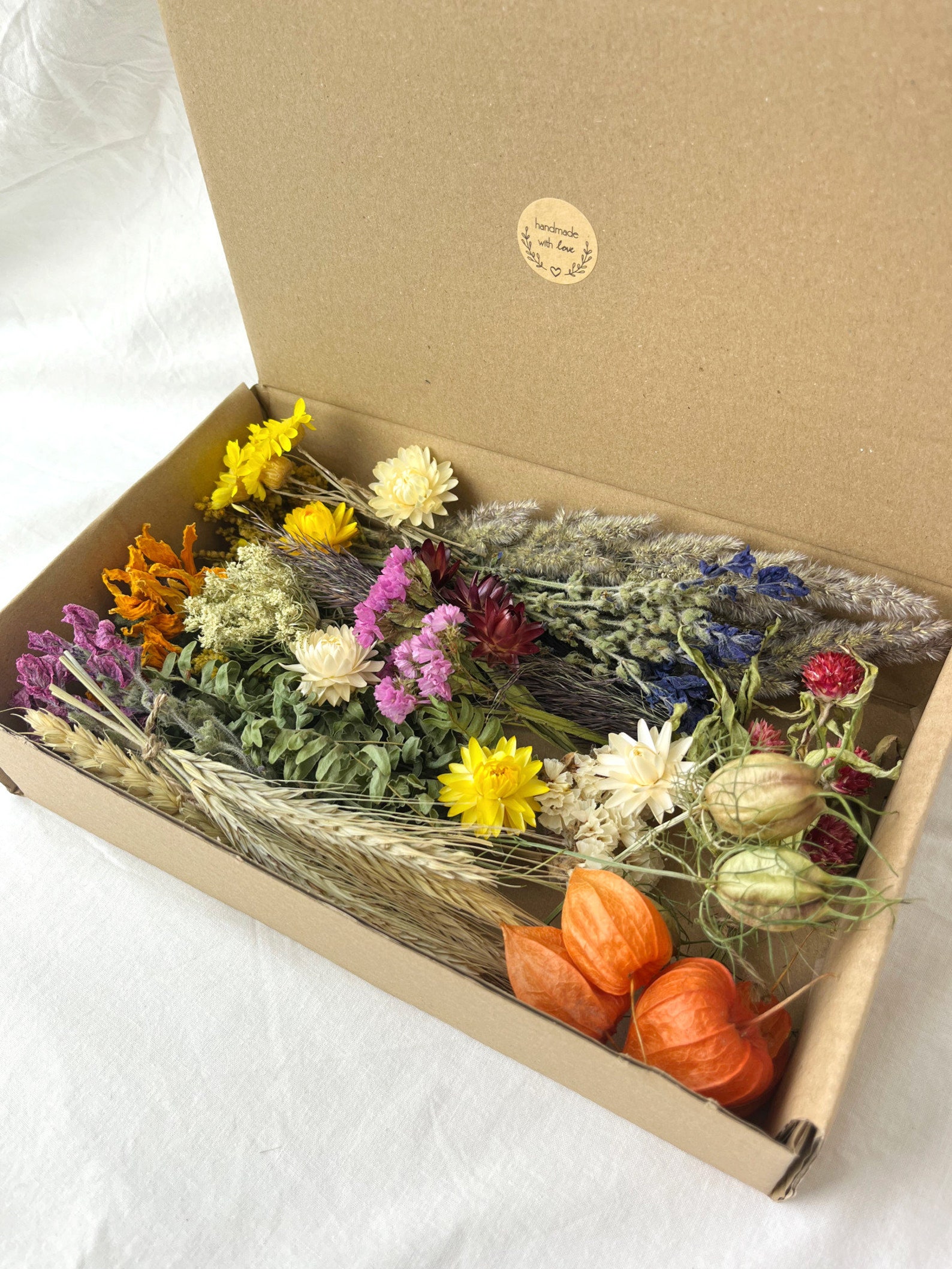 Dried Flower Craft Box, Dry Grasses and Flowers Box, Preserved Natural ...