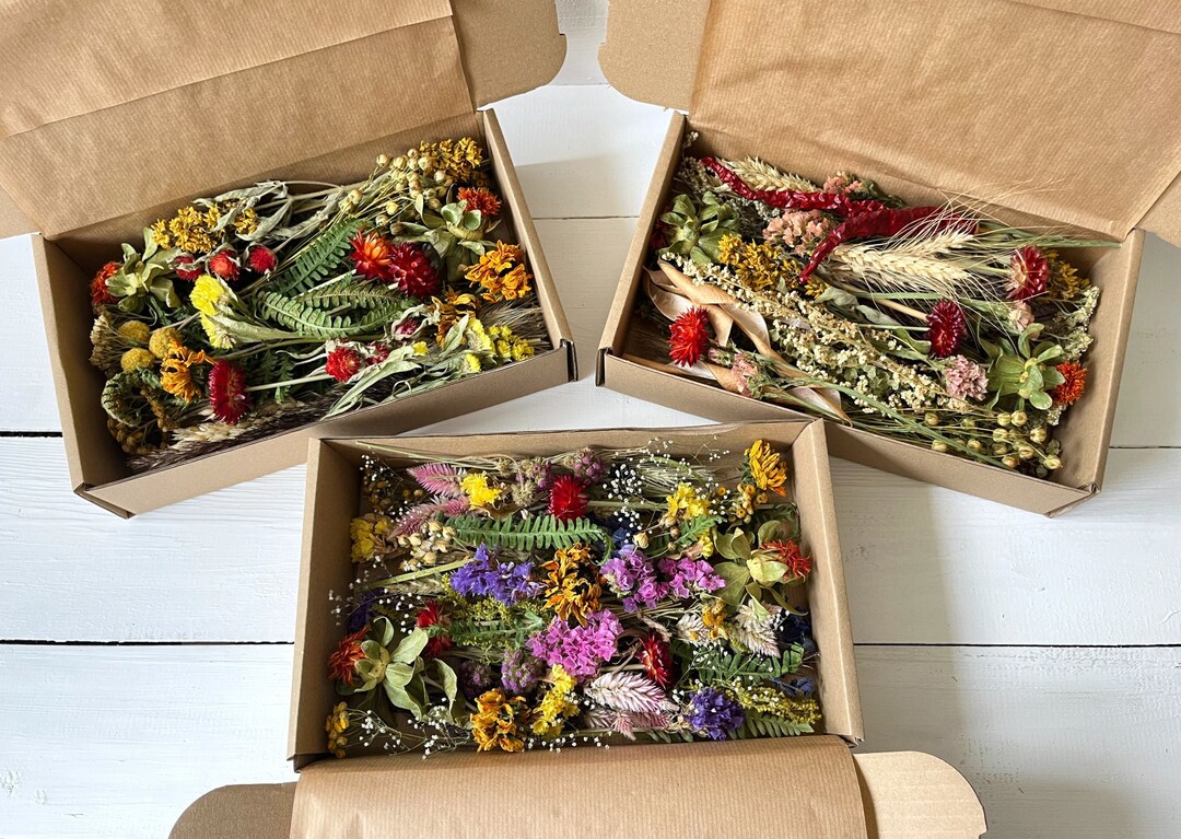Dried Flower Box, Organic Wildflower Mix, DIY Craft Supplies - Etsy