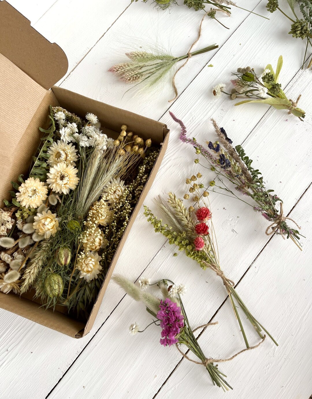 Dried Flower Mix Crafting Boxes, Preserved DIY Mini Posies, Gift ...