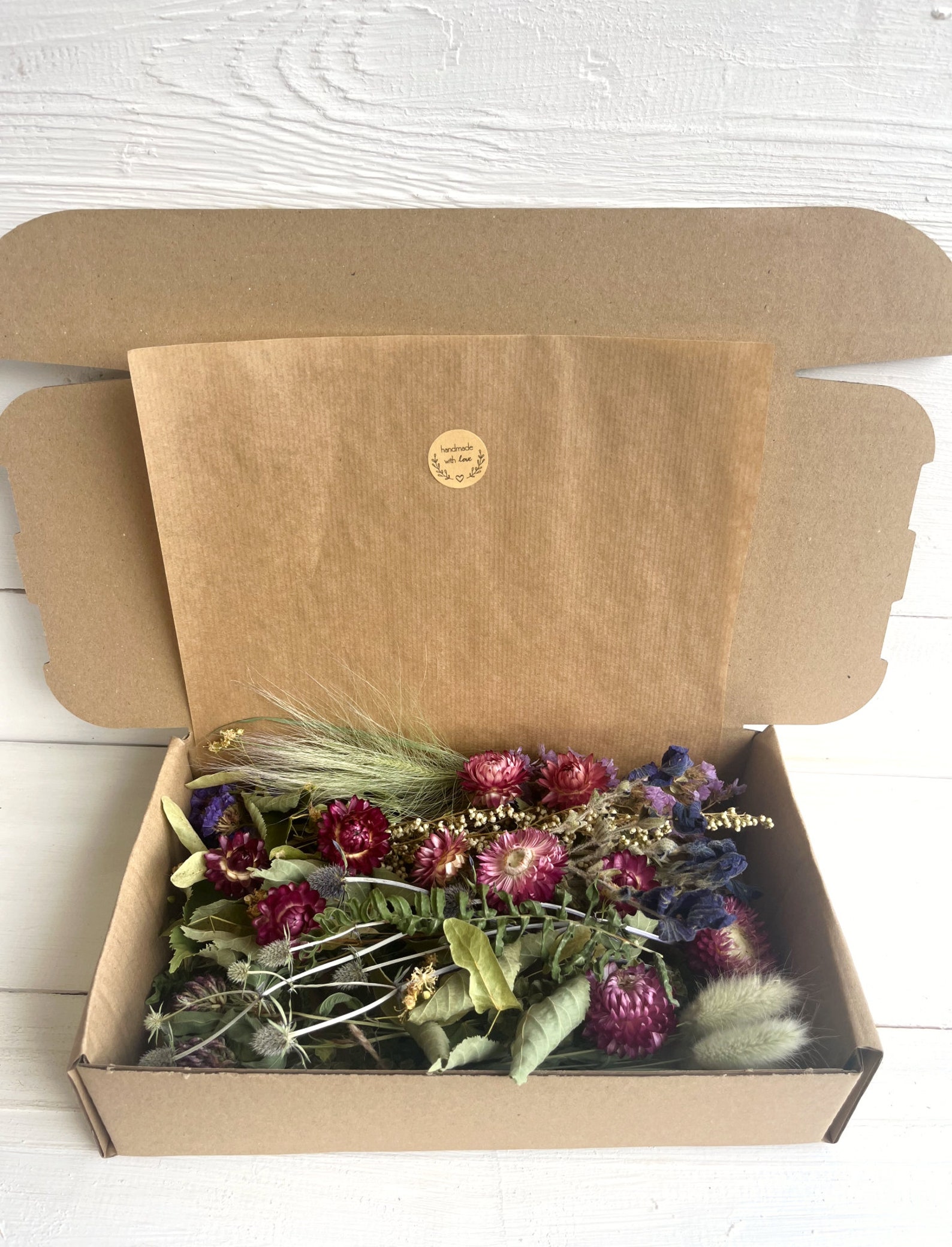 Natural Dried Flowers Mix Craft Boxes, Preserved Dry Botanical Supplies ...