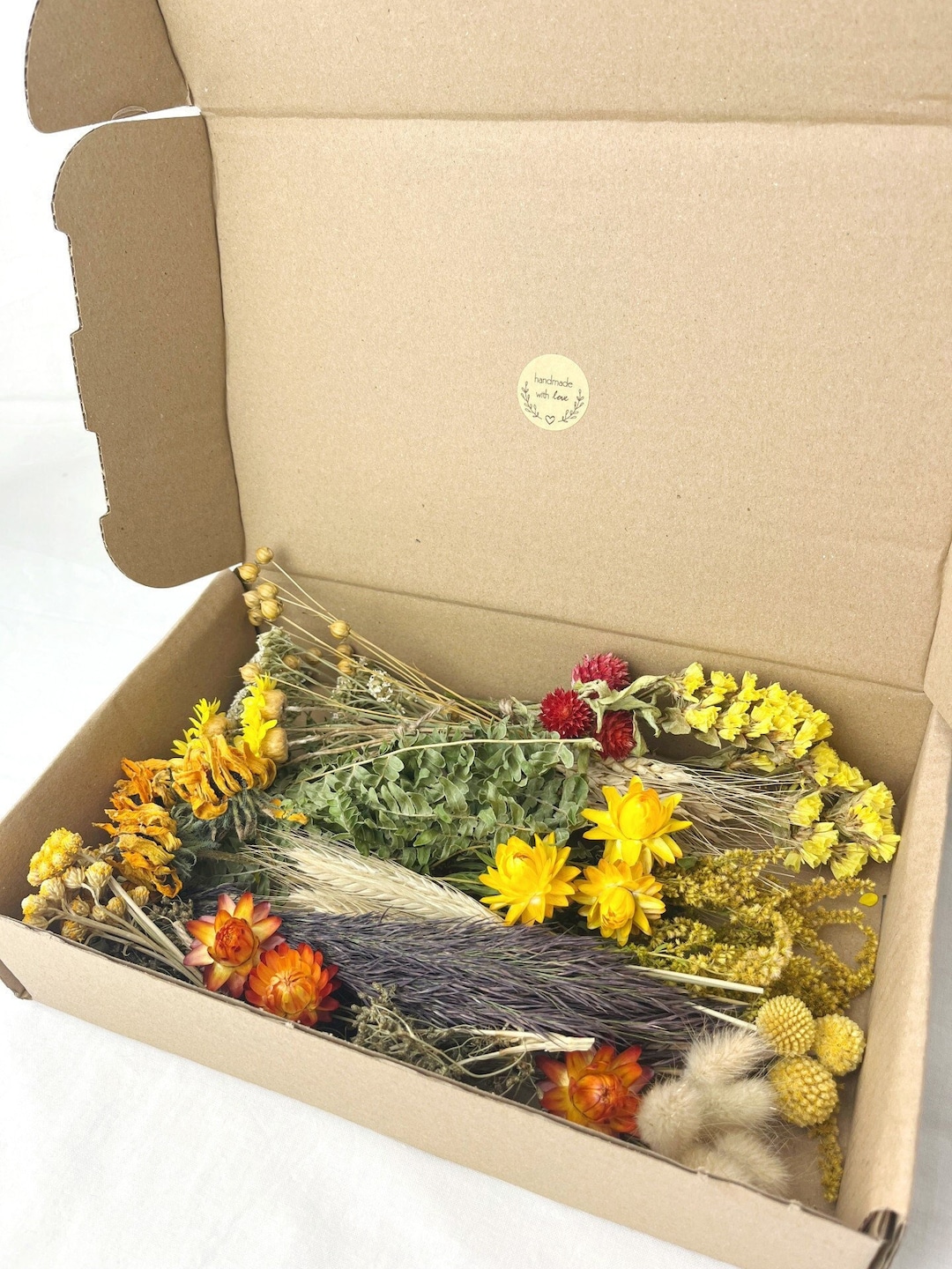 Dry Flower Craft Box, DIY Dried Flowers Box, Preserved Natural Flowers ...