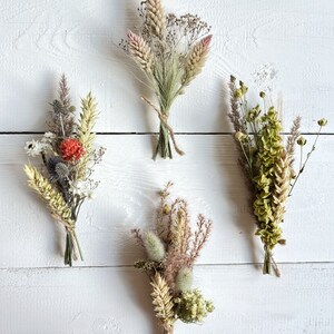 Mini Dried Flower Bouquet SET, Wedding Favors, Mini Posies, Gift ...
