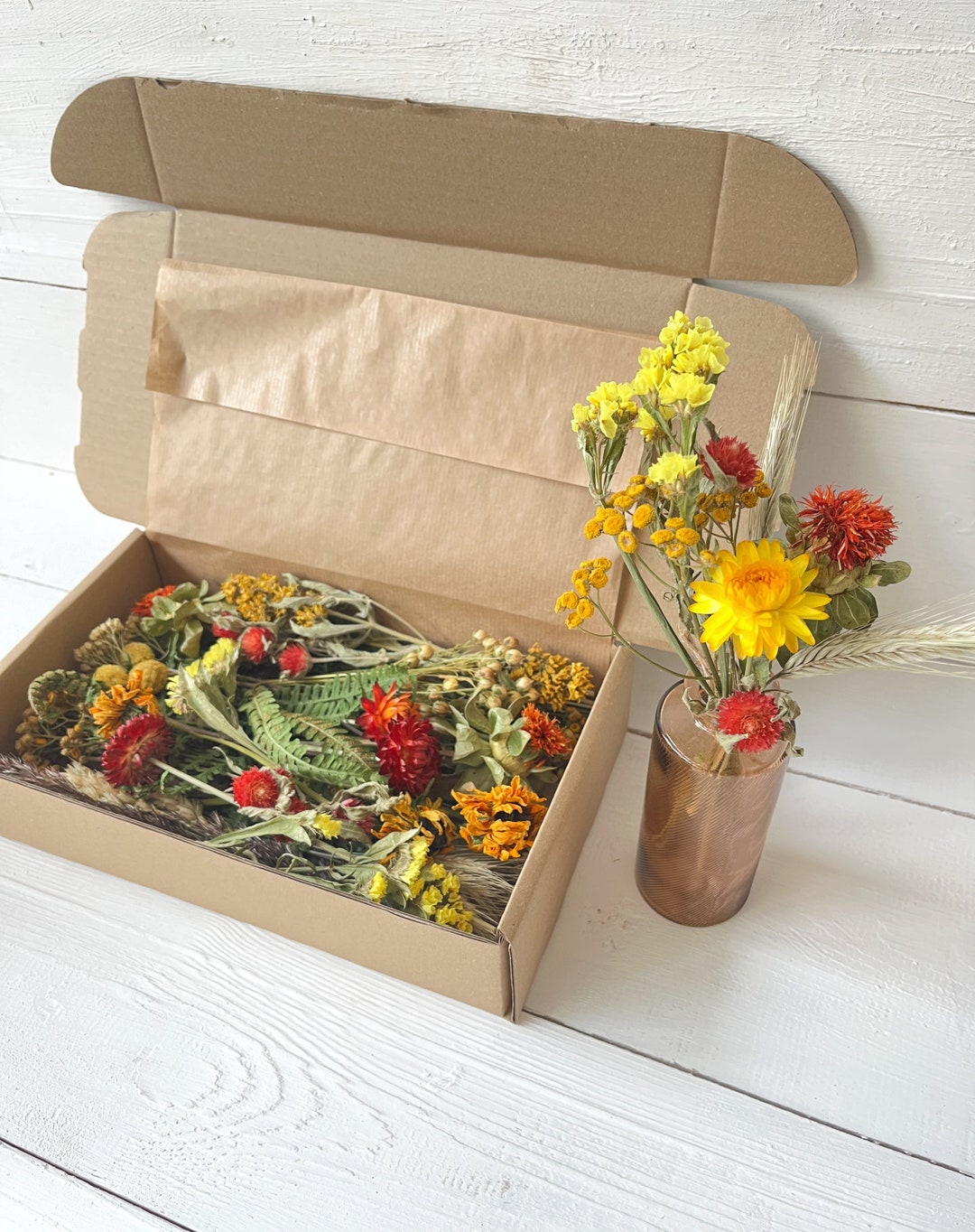 Dried Flower Boxes, Home Decor Flowers for Vase, DIY Wedding ...