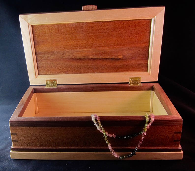 Handmade Hardwood Hinged Keepsake Box - Etsy