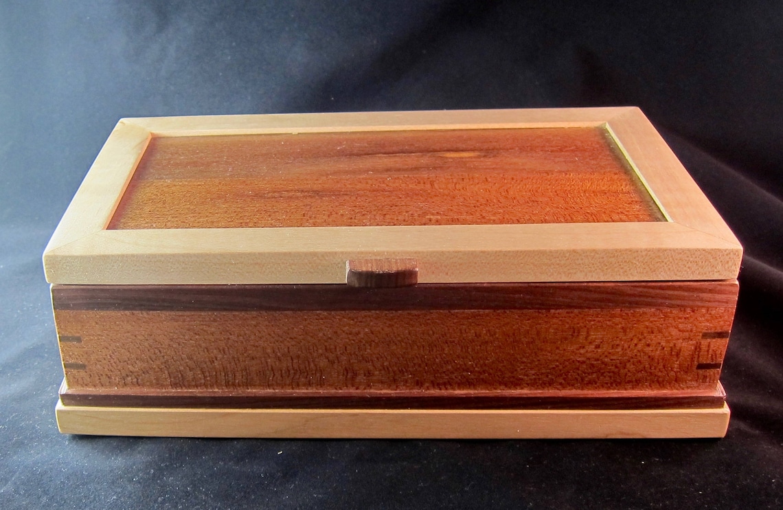 Handmade Hardwood Hinged Keepsake Box - Etsy