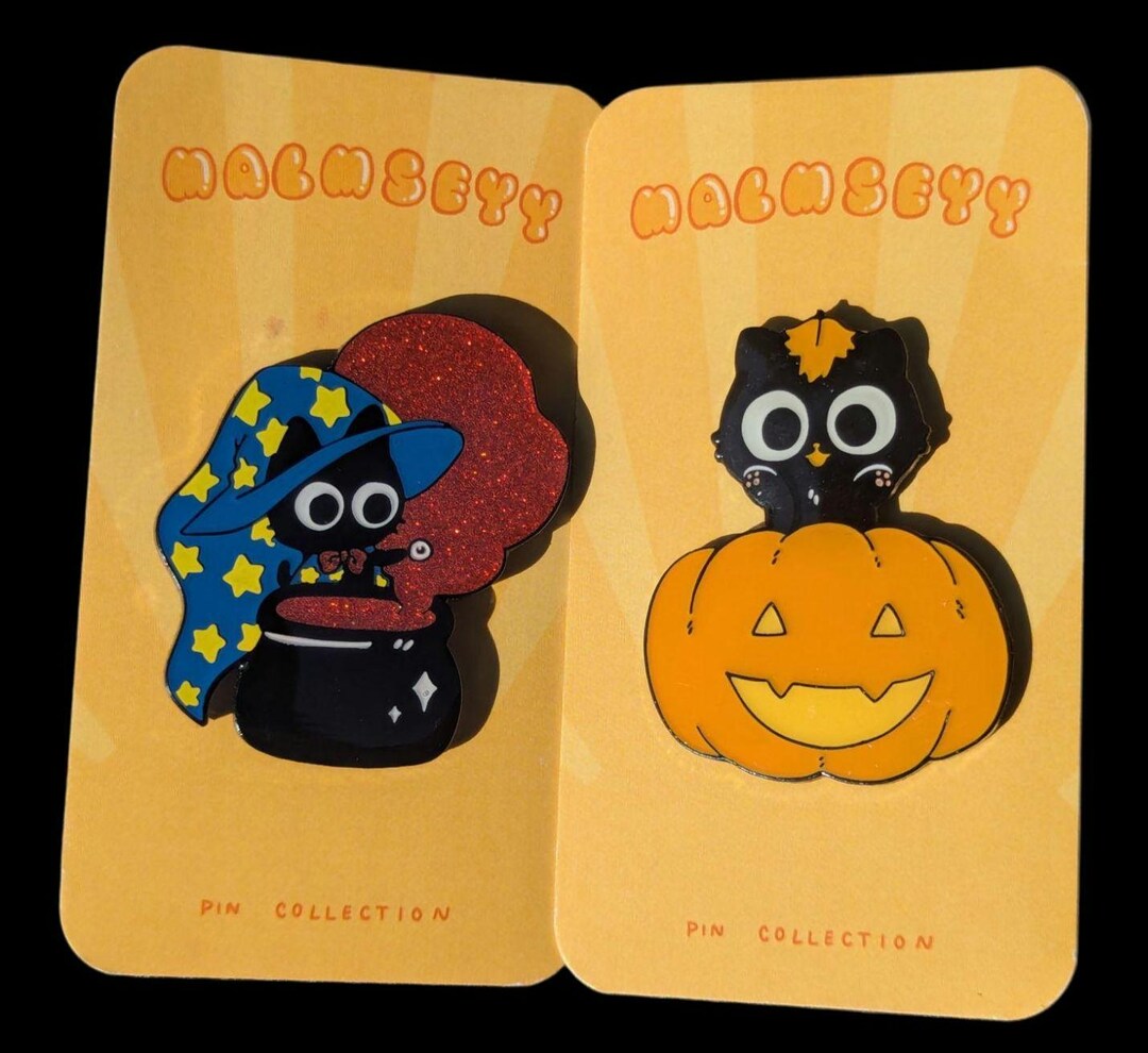Bo the Black Cat – Enamel Pins - Etsy