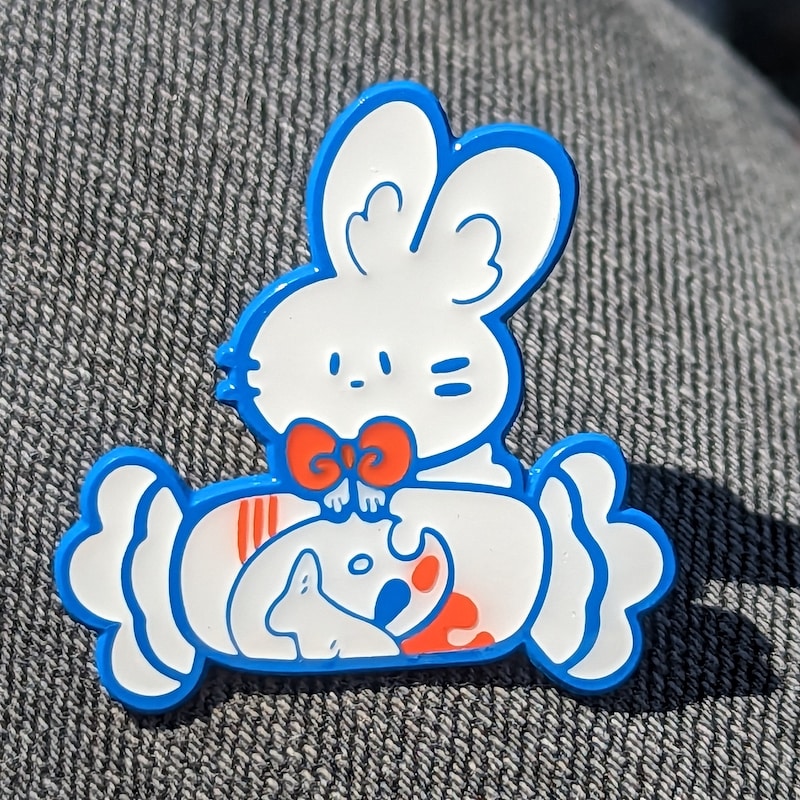 Rabbit Pin - Etsy