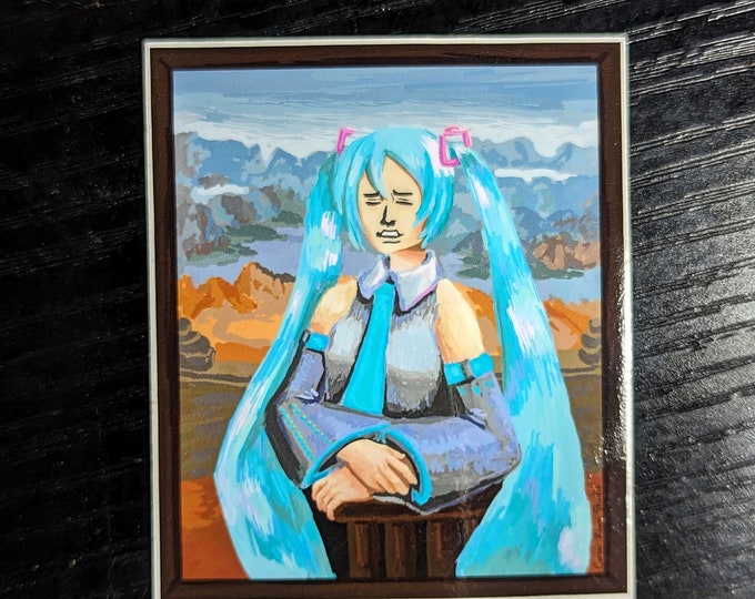 Hatsune Miku as Mona Lisa Vinyl Sticker - Etsy