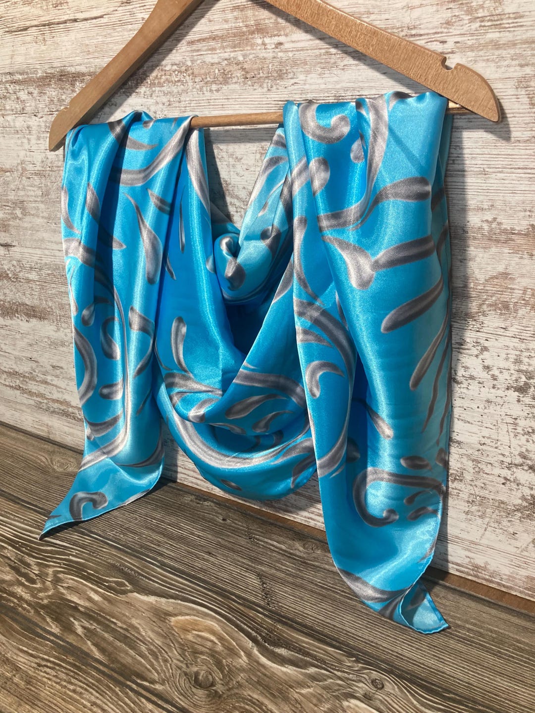 Blue Satin Wild Rag, Satin Square Scarf, Wild Rags for Women, Wild Rags ...