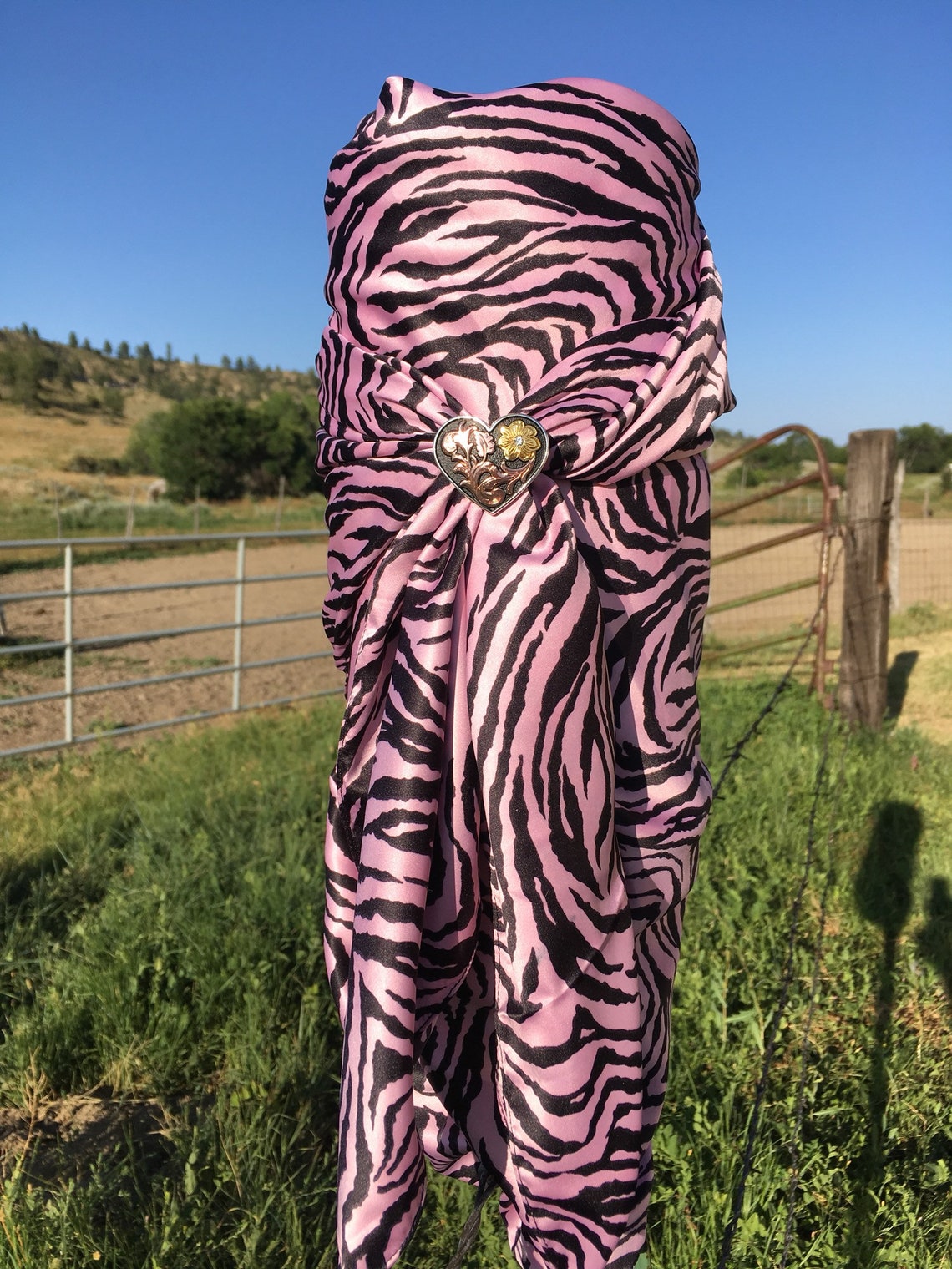Pink&black Zebra Wild Rag - Etsy