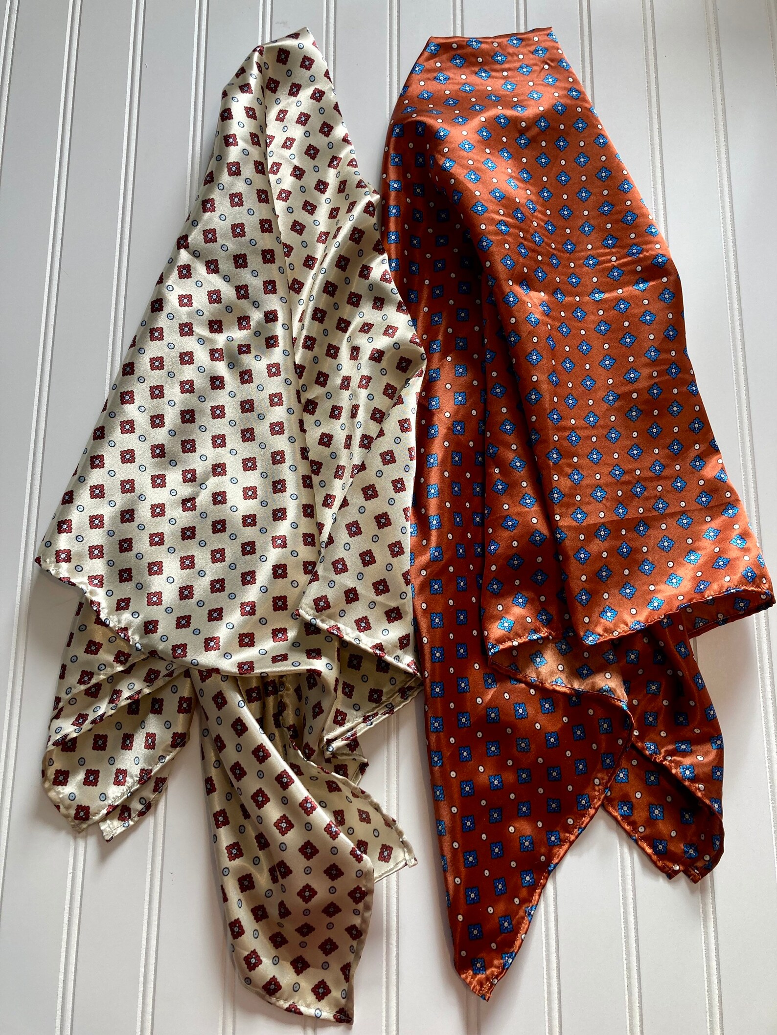 Cowboy Wild Rags Satin Square Scarves Cowboy Silk Scarves - Etsy