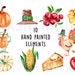 Watercolor Thanksgiving Clipart - Hand Painted - Digital Download ...