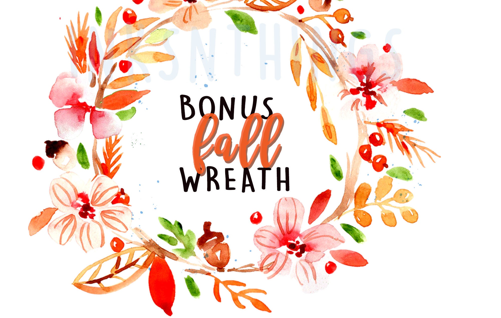 Watercolor Thanksgiving Clipart - Hand Painted - Digital Download ...