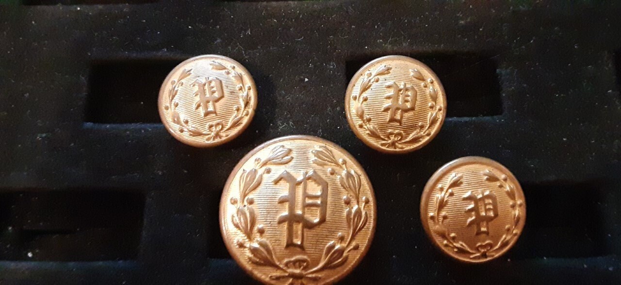 4 Vintage Police Buttons - Etsy