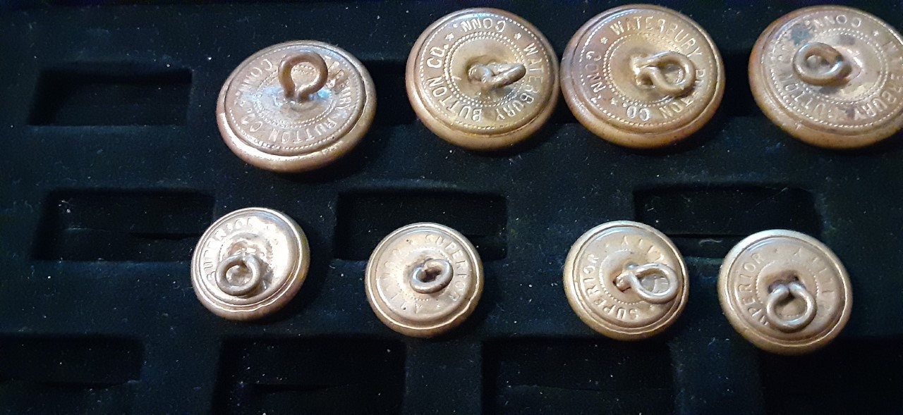8 Vintage Pre-1945 Army Buttons. Great Seal. Waterbury and Superior - Etsy