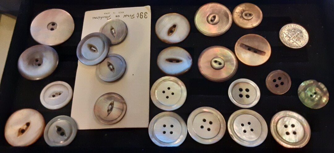 23 Vintage Abalone MOP Buttons - Etsy