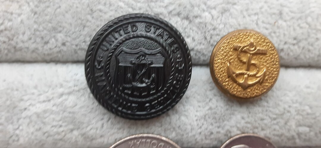 2 Vintage Merchant Marine Buttons - Etsy