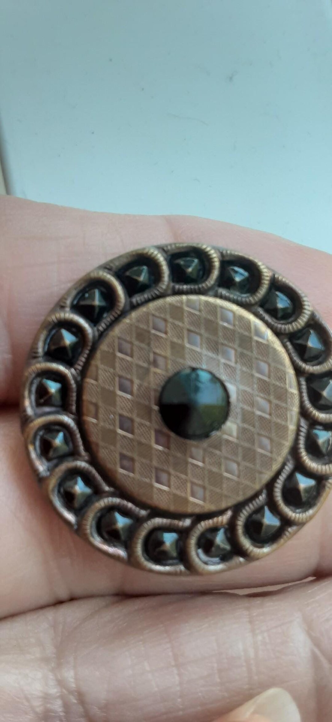 Victorian Mourning Button 1 1/8" - Etsy