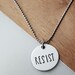 RESIST Pendant, Handstamped Resist Necklace, Simple Feminist Jewelry ...