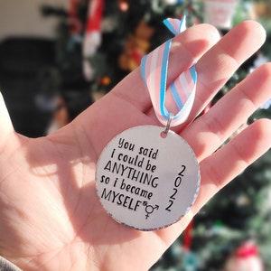 Transgender Christmas Tree Ornament, First Xmas as Me, Gender Fluid ...