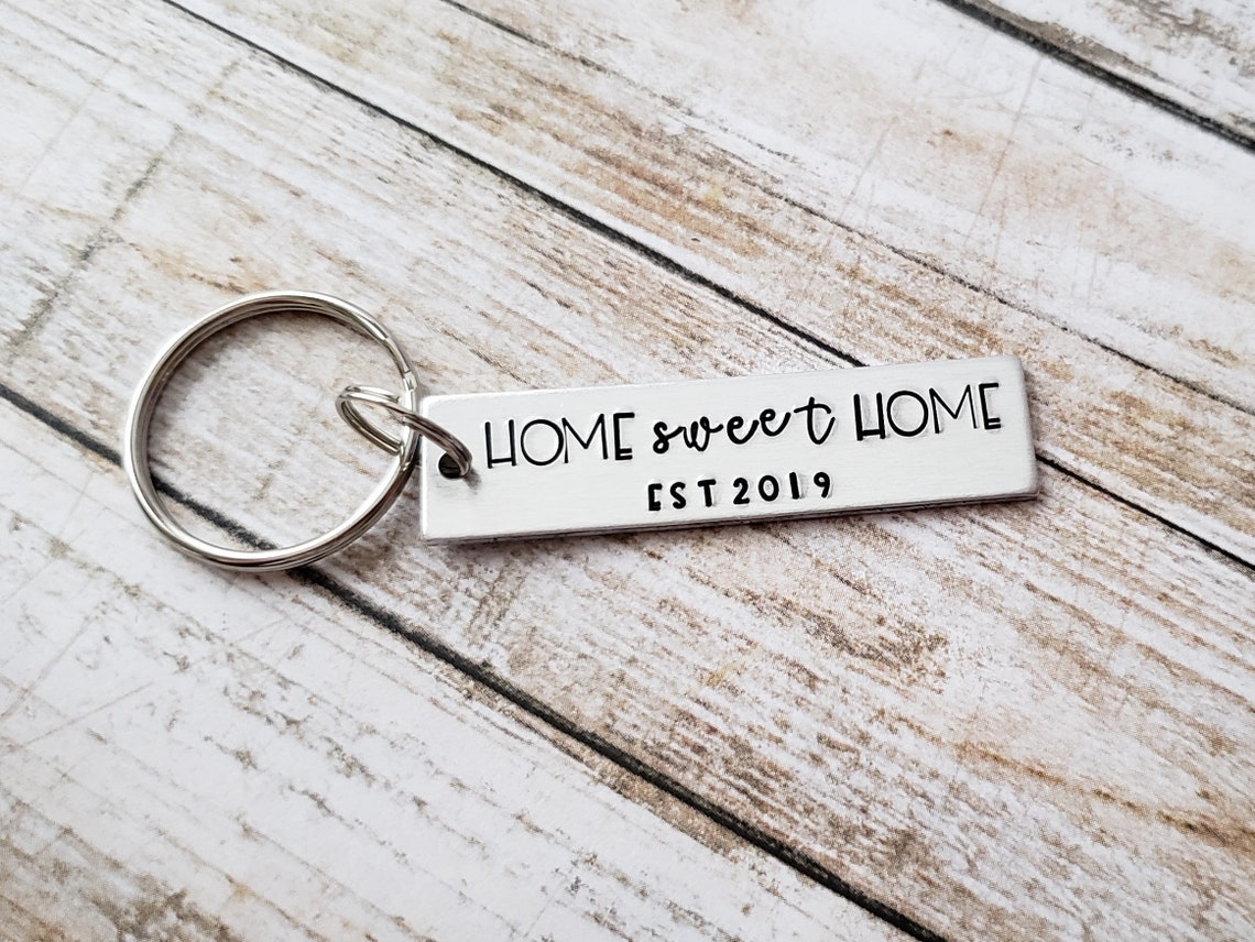 Home Sweet Home Keychain Gift for New Homeowners First Time - Etsy