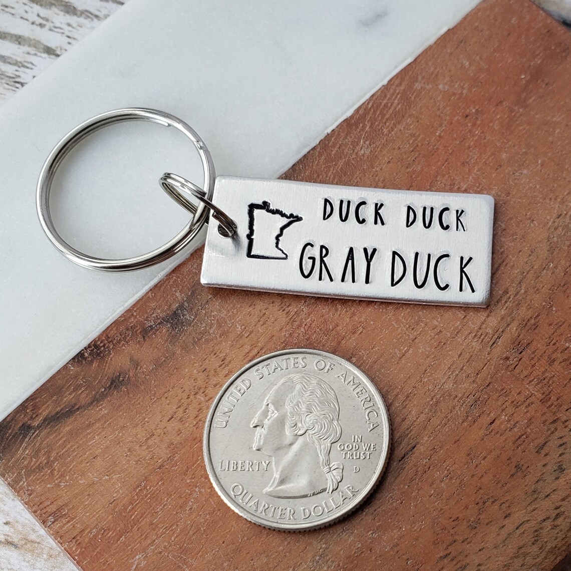 Duck Duck Gray Duck Minnesota Key Chain Funny MN Gift Fun | Etsy